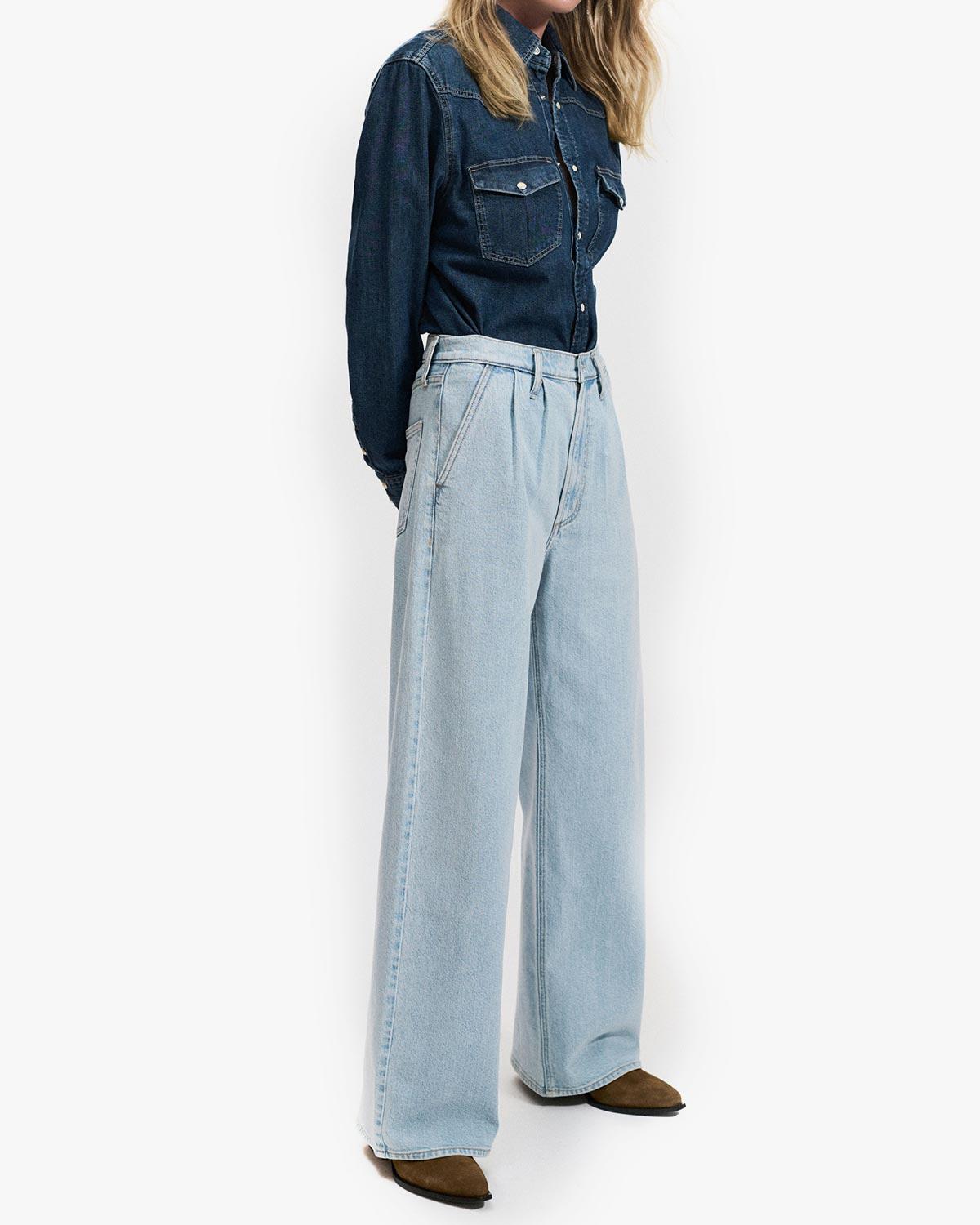 Light wash denim