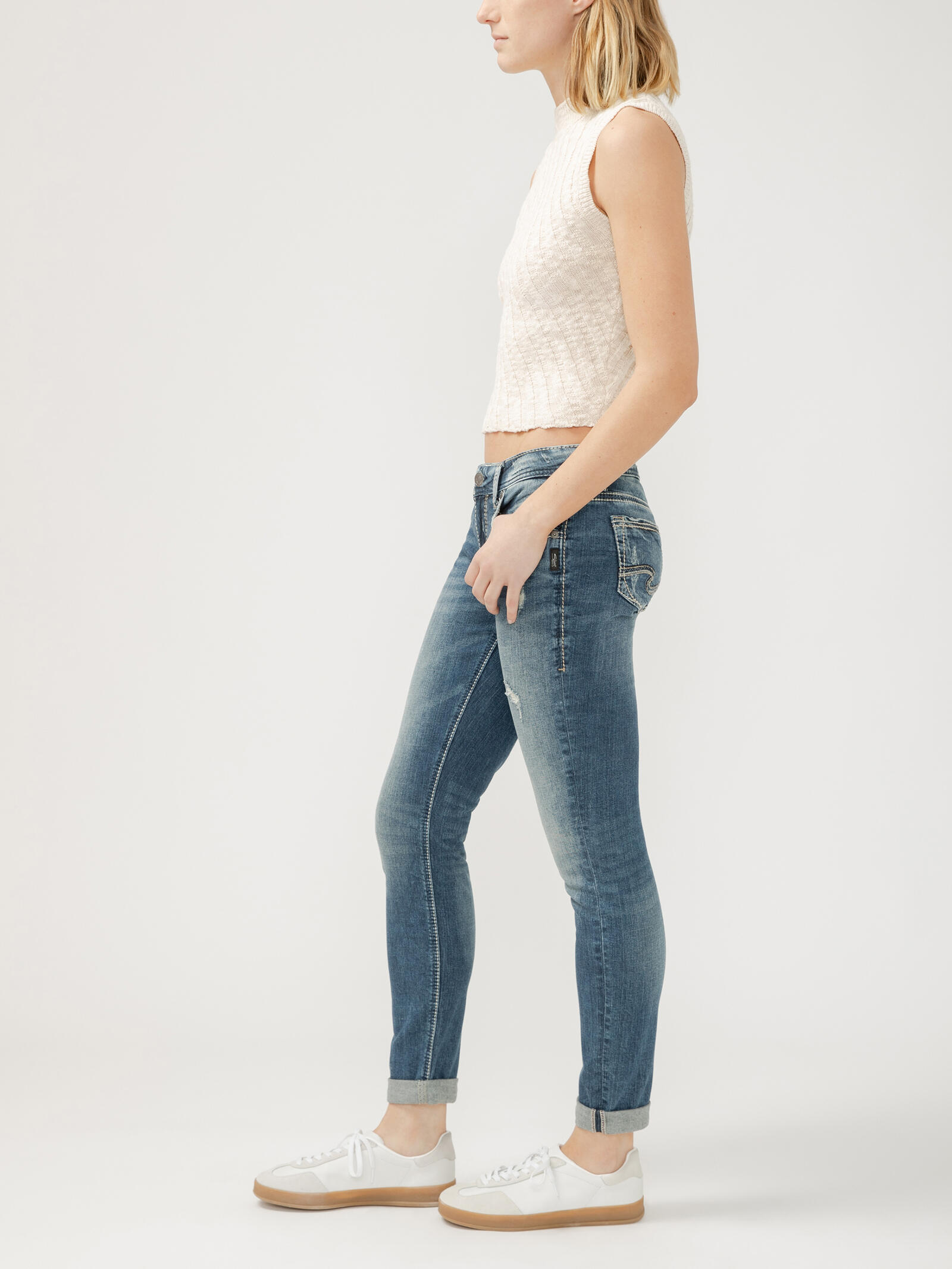 Buy Suki Mid Rise Slim Bootcut Jeans for USD 84.00 | Silver Jeans US New