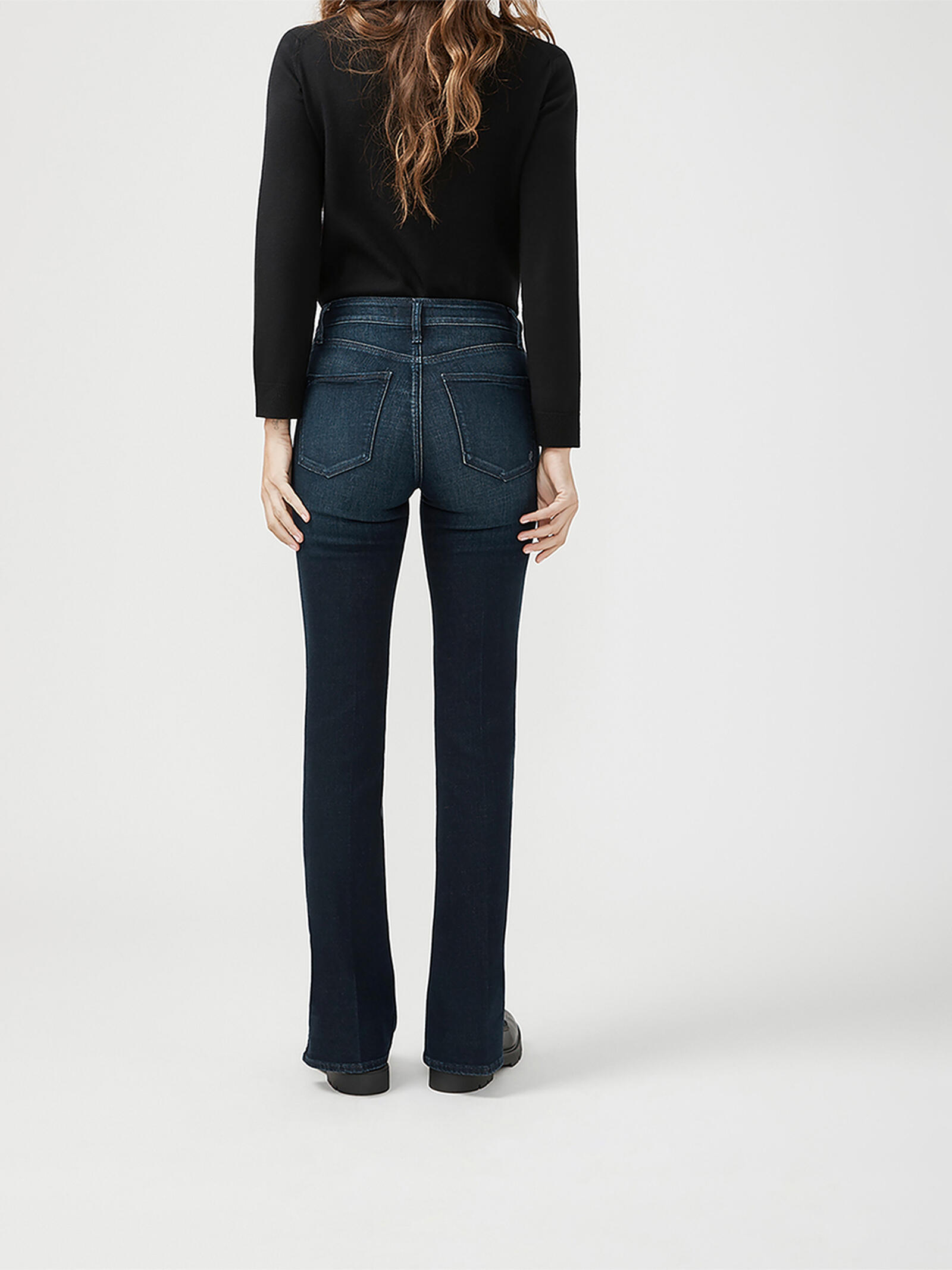 Buy Avery High Rise Bootcut Luxe Stretch Jeans for USD 84.00 | Silver ...