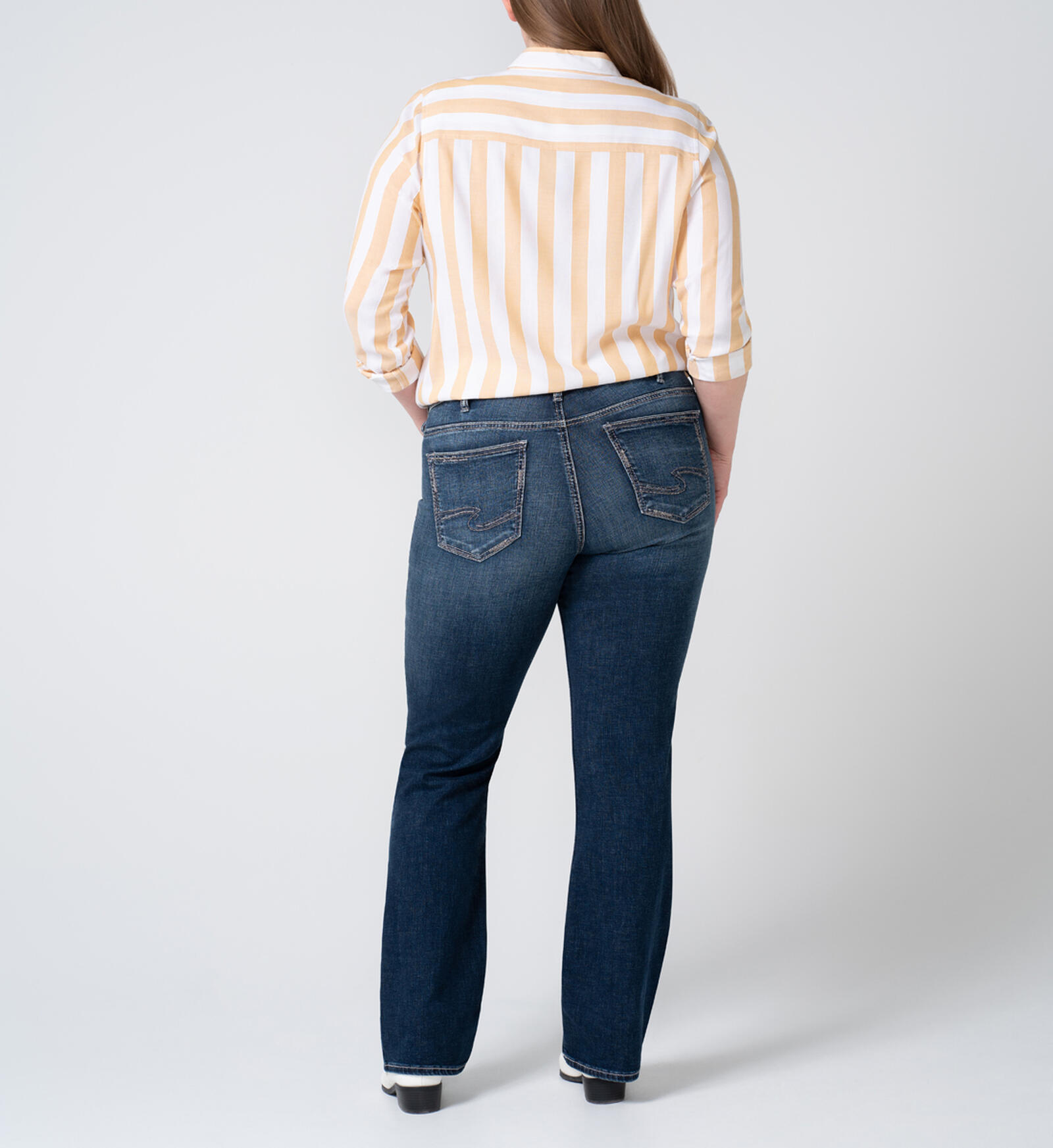 Buy Suki Mid Rise Slim Bootcut Jeans Plus Size For Usd 4900 Silver