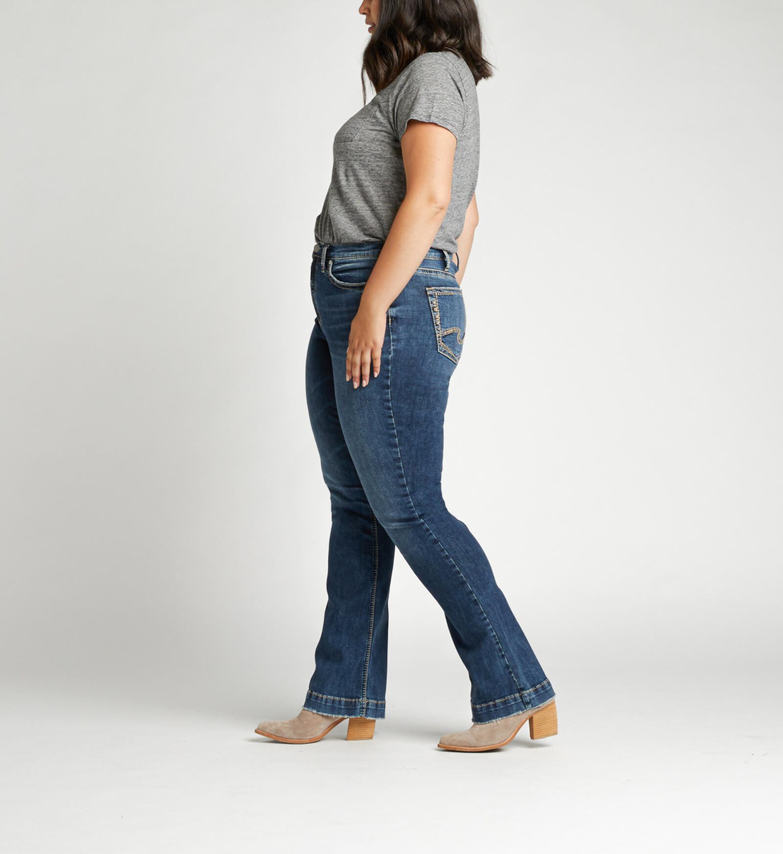 Buy Calley Super High Rise Bootcut Plus Size Jeans for USD 99.00 ...