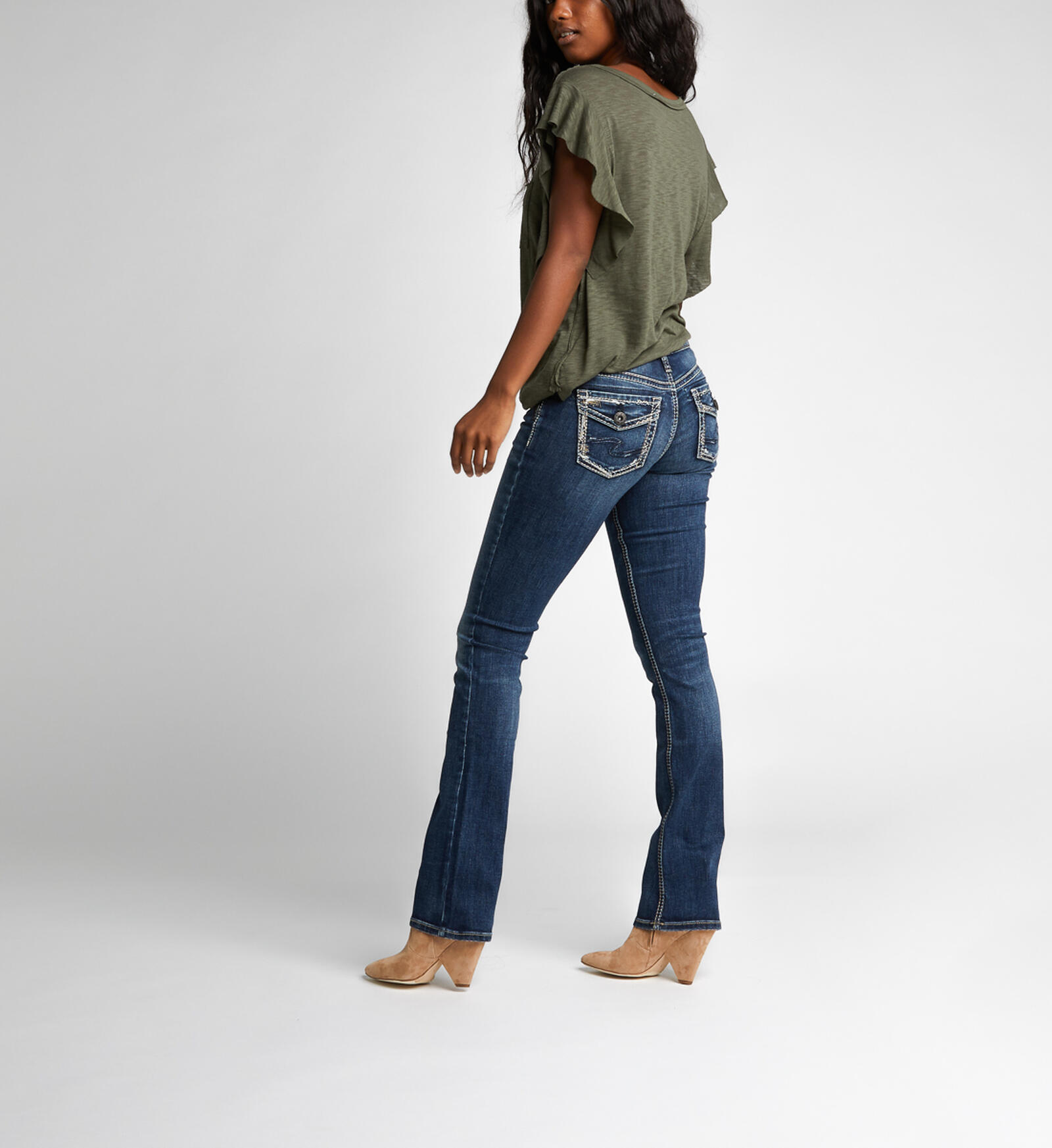 Buy Suki Mid-Rise Curvy Slim Bootcut Jeans for USD 89.00 | Silver Jeans ...