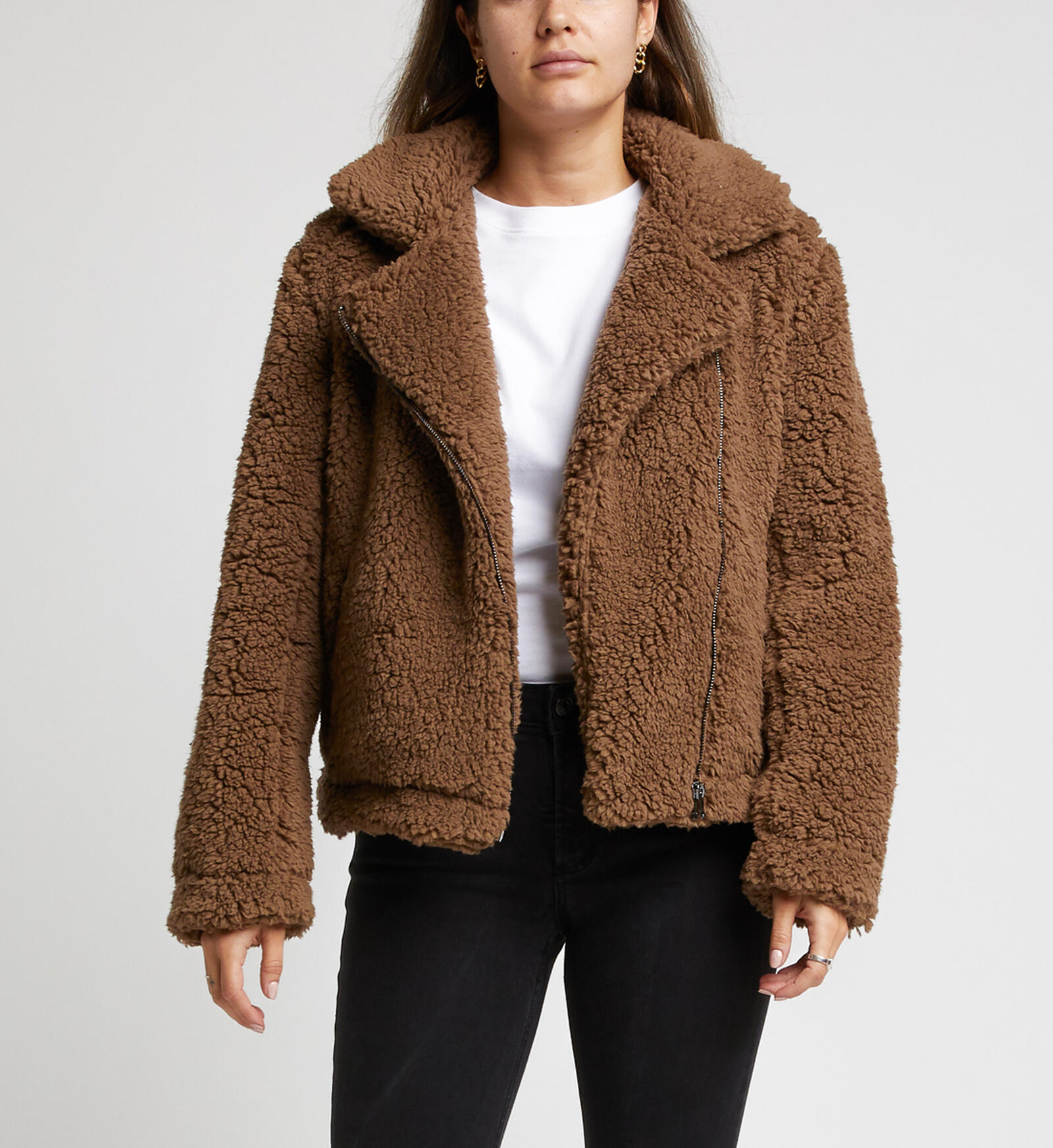 Buy Chandelle Teddy Biker Jacket for USD 23.00 | Silver Jeans US New