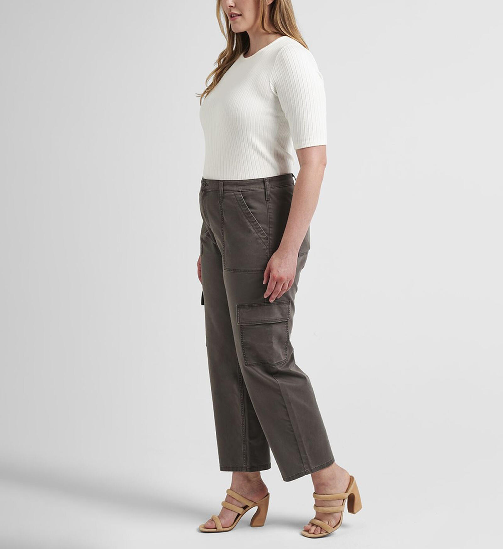 Buy Suki Mid Rise Straight Leg Cargo Pants Plus Size for USD 37.00 ...