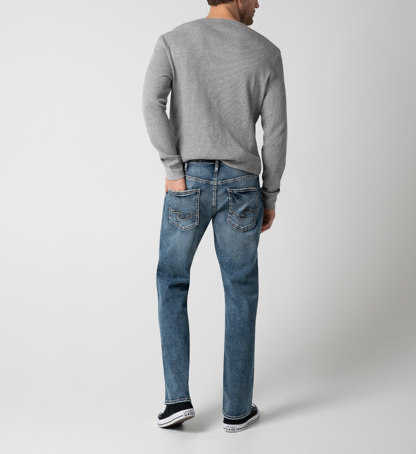 Buy Gordie Loose Fit Straight Leg Jeans For Usd 4900 Silver Jeans Us New