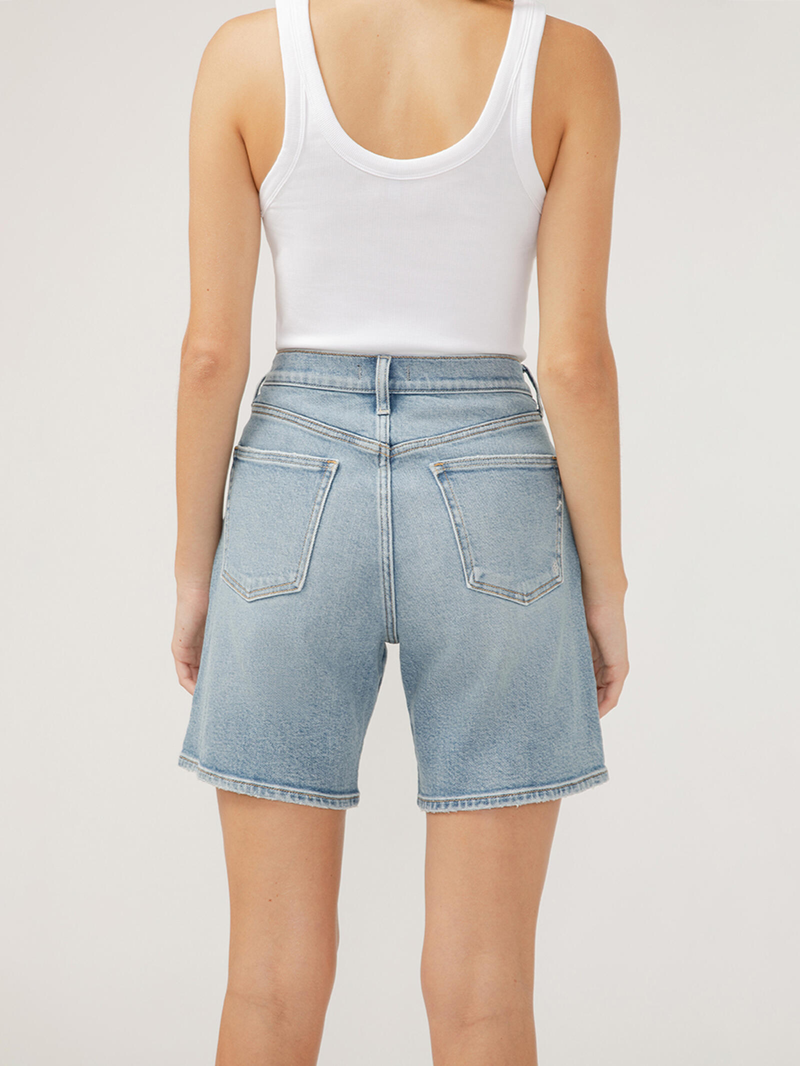 Buy High Rise Long Shorts for USD 37.00 | Silver Jeans