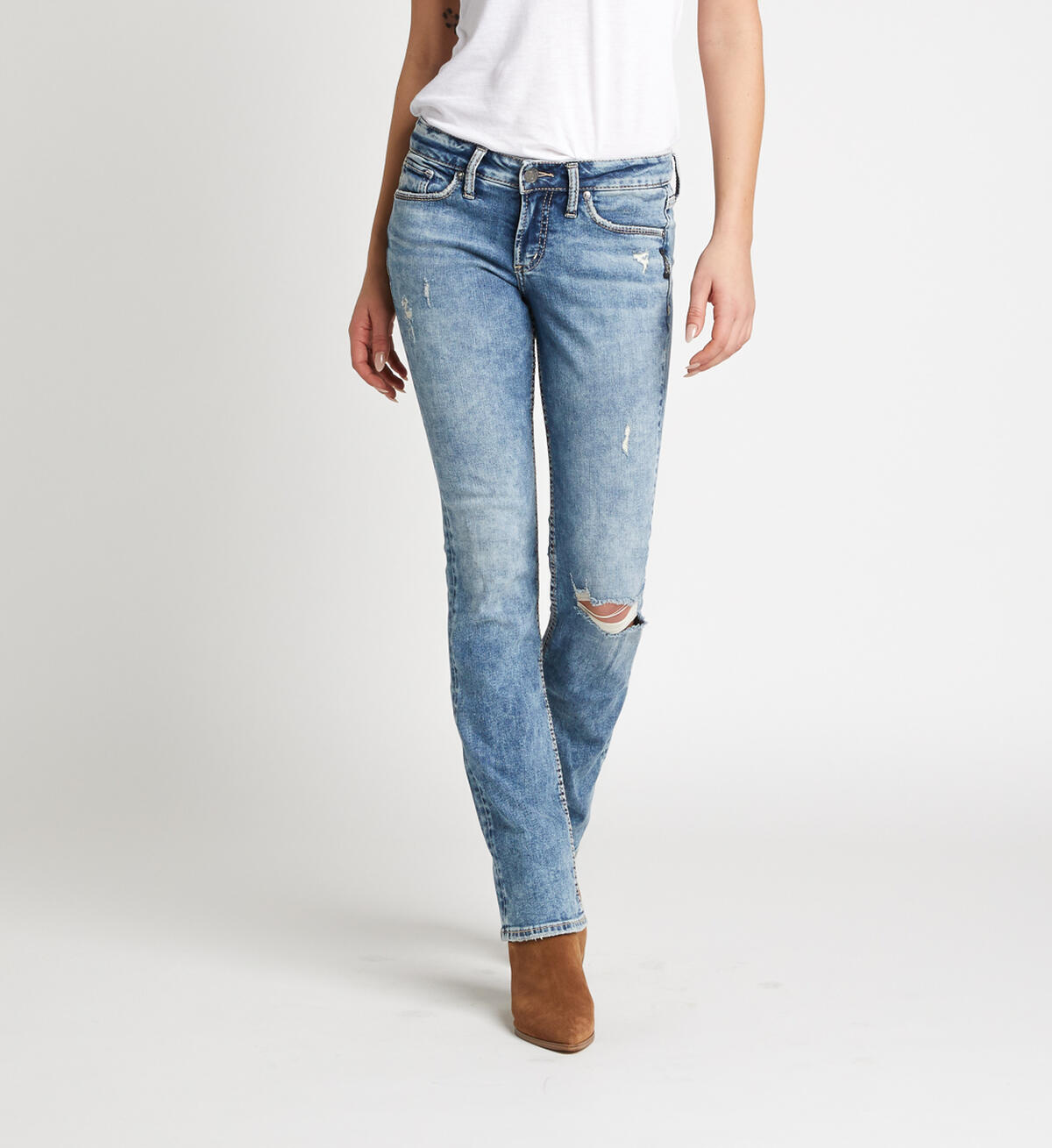 Buy Suki Mid Rise Slim Bootcut Jeans for USD 89.00 | Silver Jeans US New