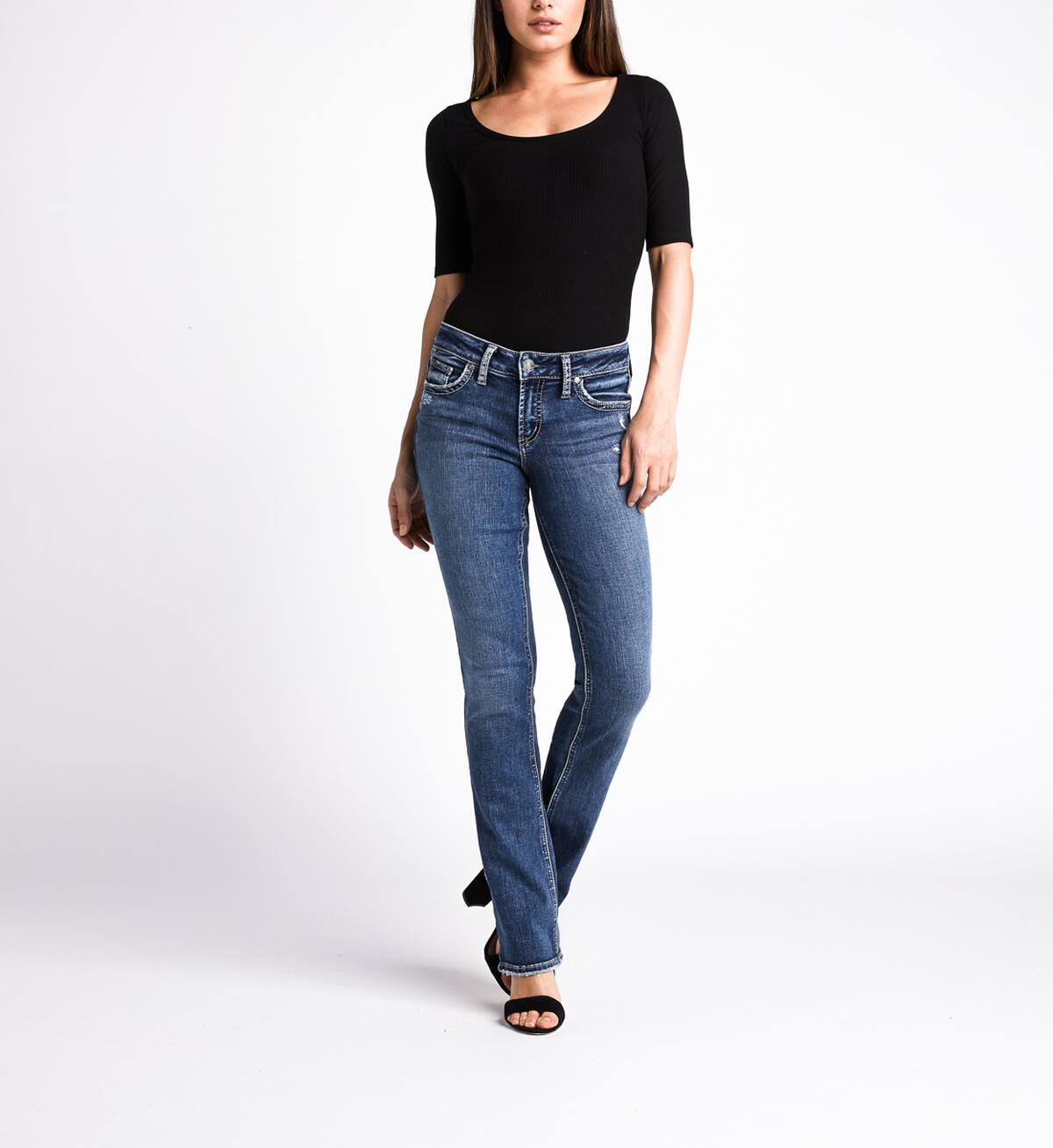 Buy Suki Mid Rise Slim Bootcut Jeans for USD 89.00 | Silver Jeans US New