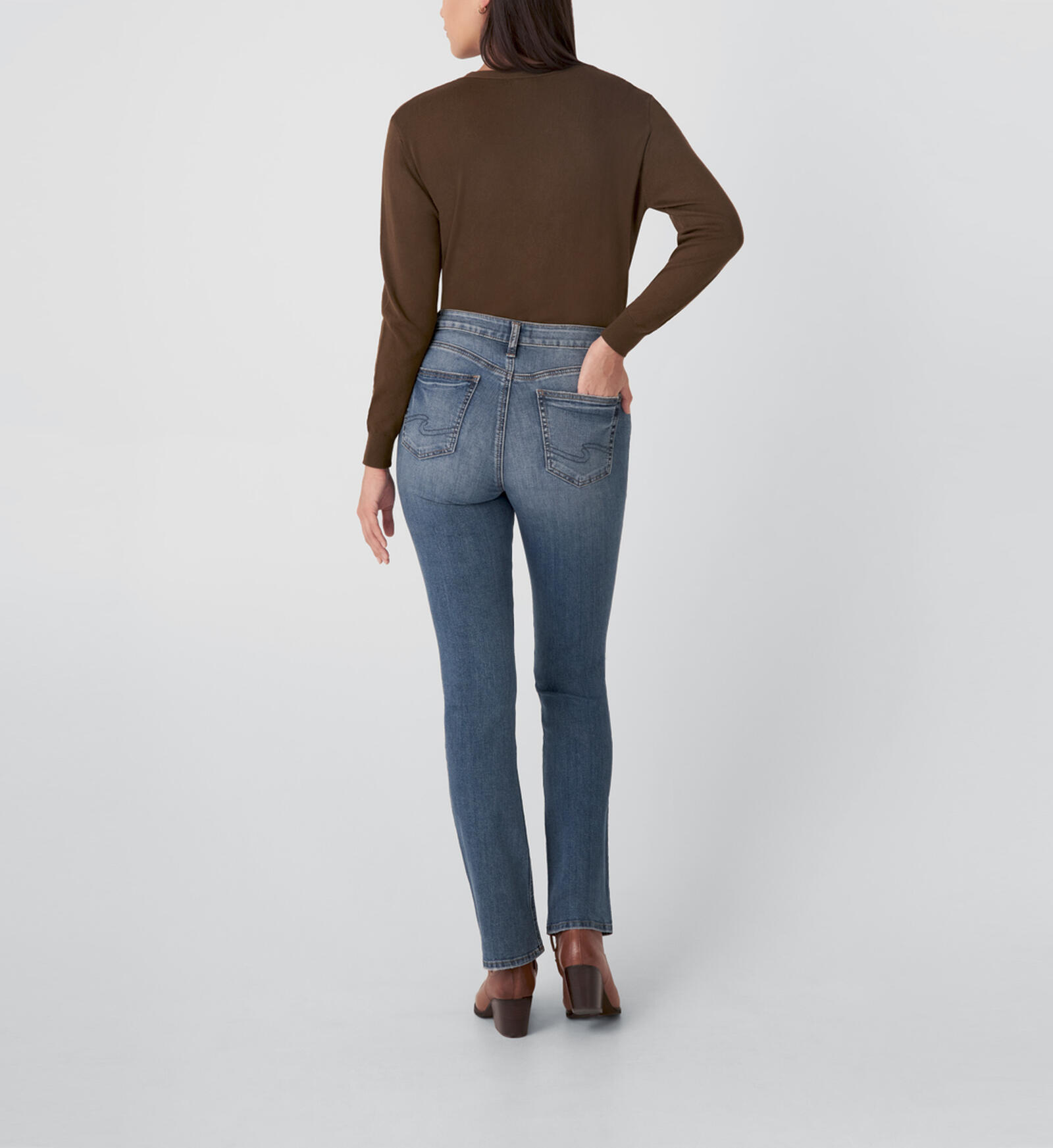 Buy Avery High Rise Slim Bootcut Jeans For Usd 6900 Silver Jeans Us New