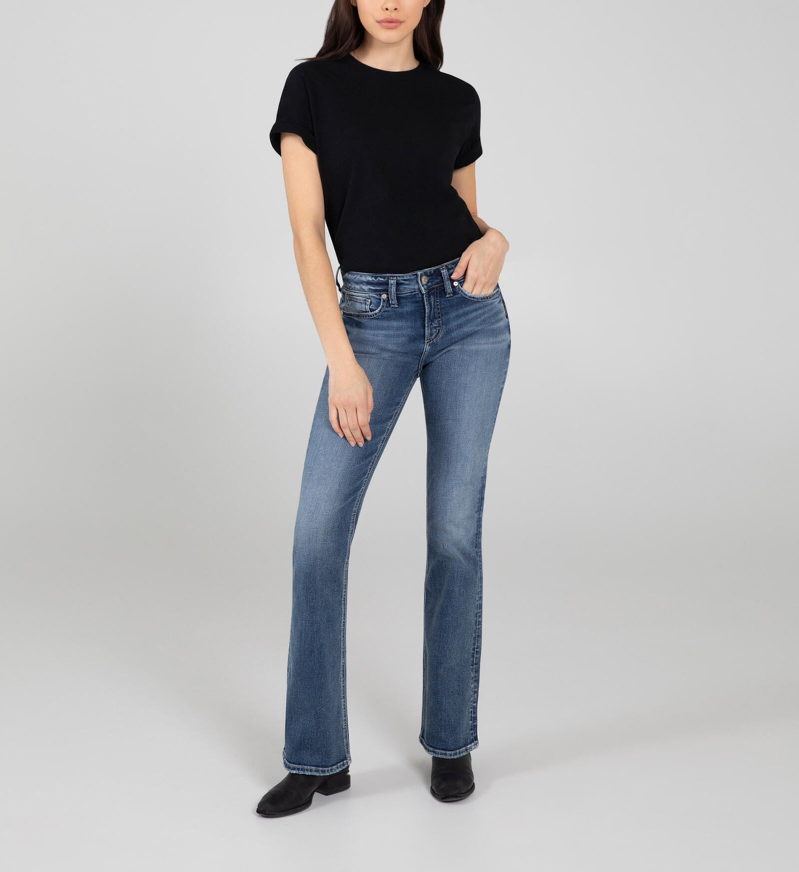 Buy Suki Mid Rise Bootcut Jeans for USD 84.00 | Silver Jeans US New
