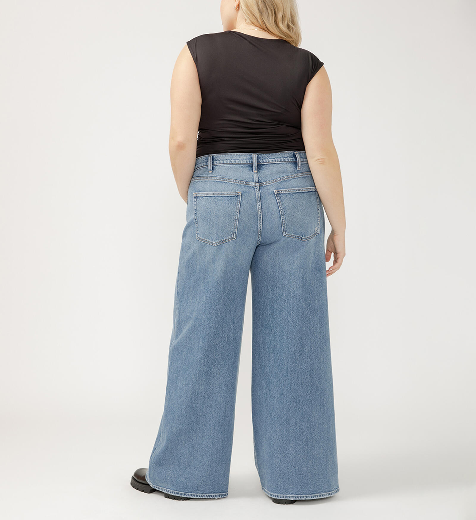 Buy Highly Desirable High Rise Ultra Wide Leg Jeans Plus Size for USD ...