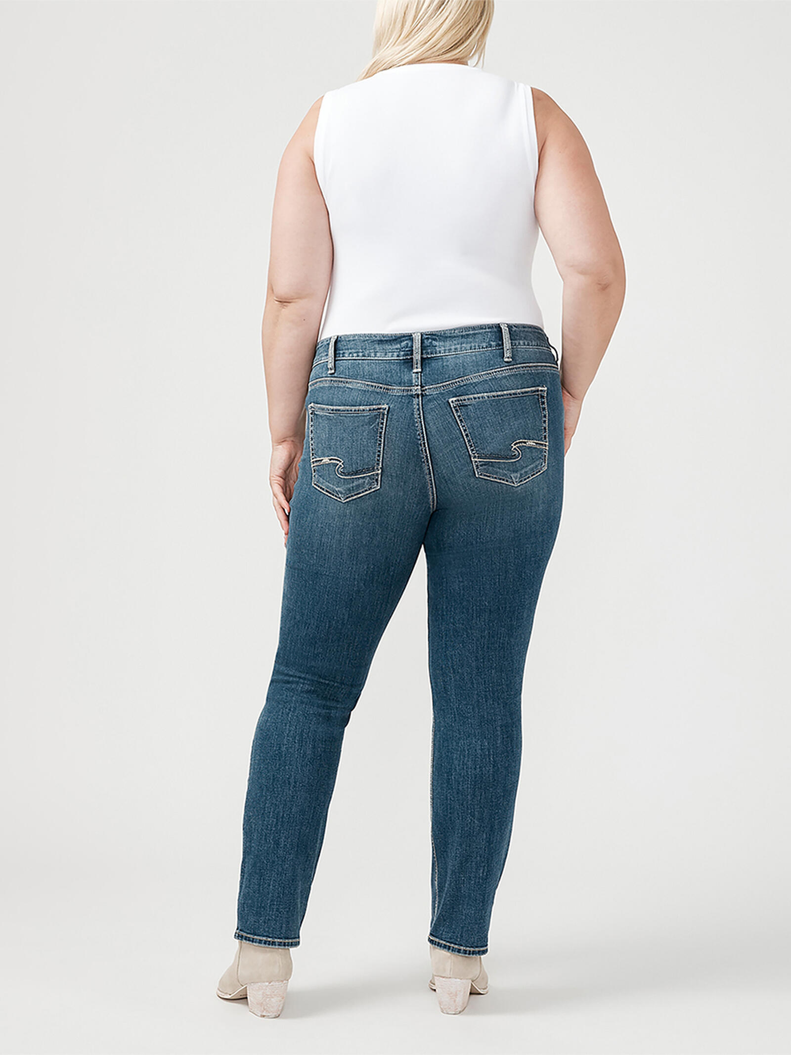 Buy Suki Mid Rise Straight Leg Luxe Stretch Jeans Plus Size for USD 84. ...