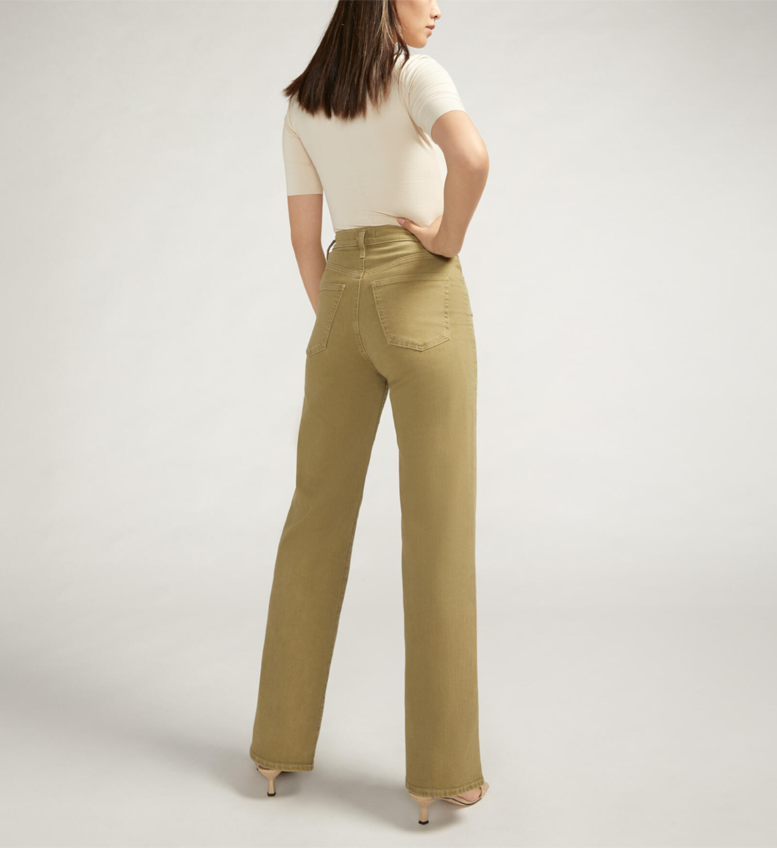 Buy Highly Desirable High Rise Trouser Leg Jeans for USD 42.00 | Silver ...