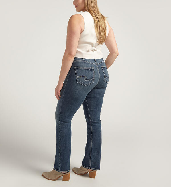 Buy Avery High Rise Slim Bootcut Jeans Plus Size for USD 42.00 | Silver ...