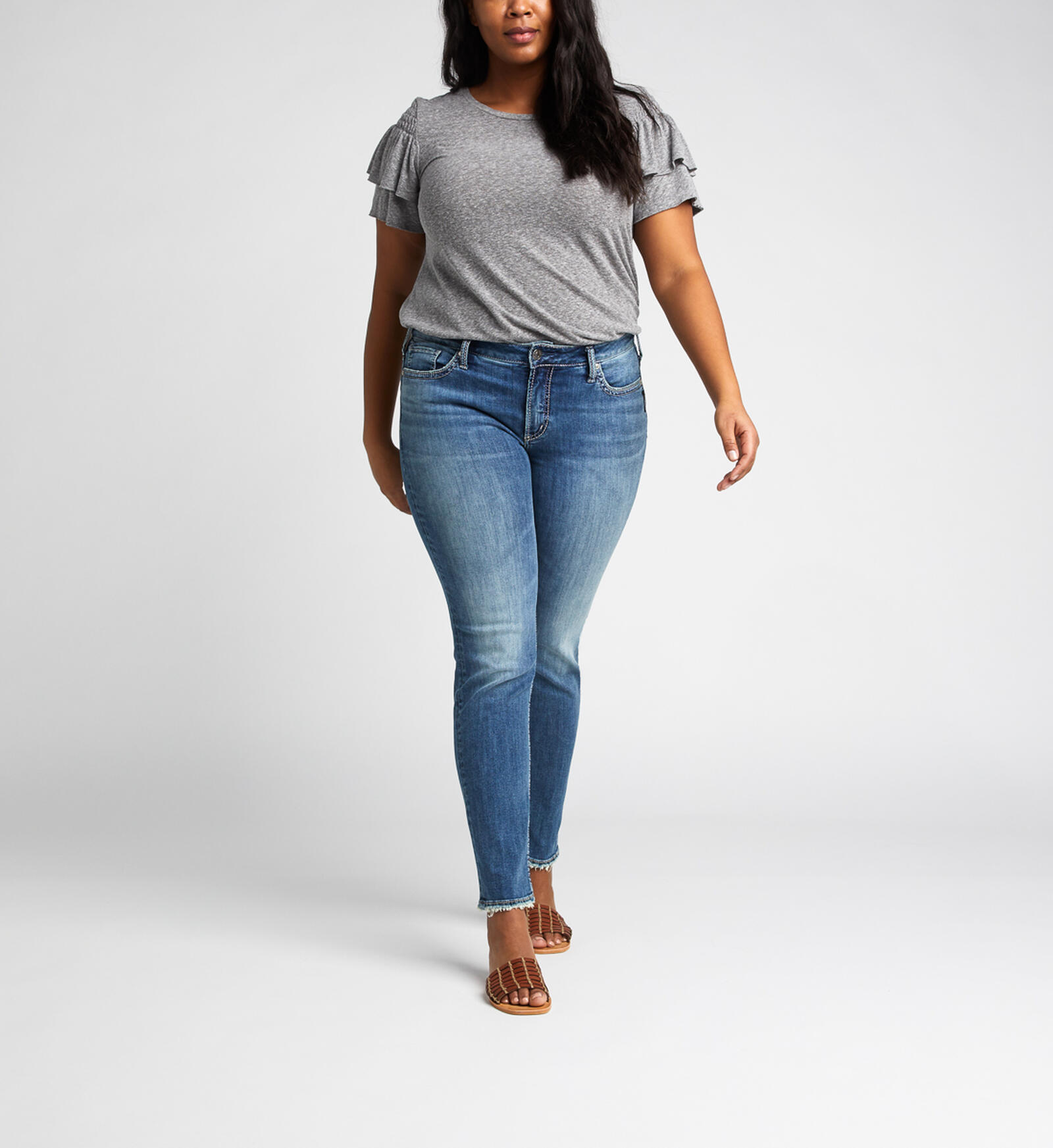 Buy Avery High-Rise Curvy Slim Leg Jeans for USD 89.00 | Silver Jeans ...