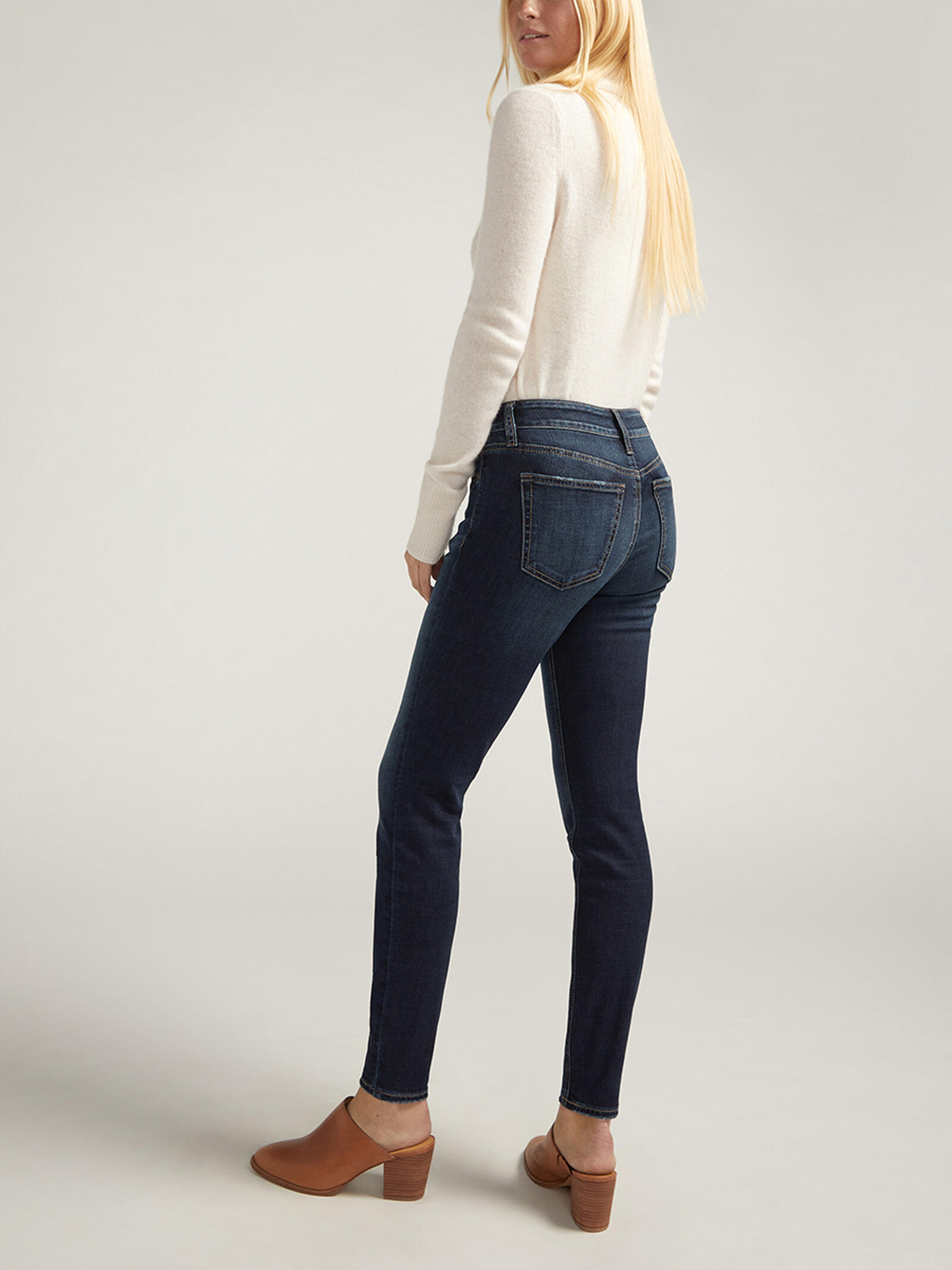 Buy Suki Mid Rise Skinny Leg Luxe Stretch Jeans for USD 44.00 | Silver ...