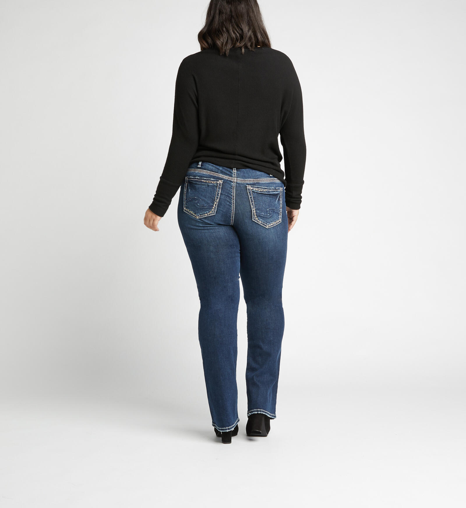Buy Suki Mid Rise Slim Bootcut Plus Size Jeans for USD 109.00 | Silver ...