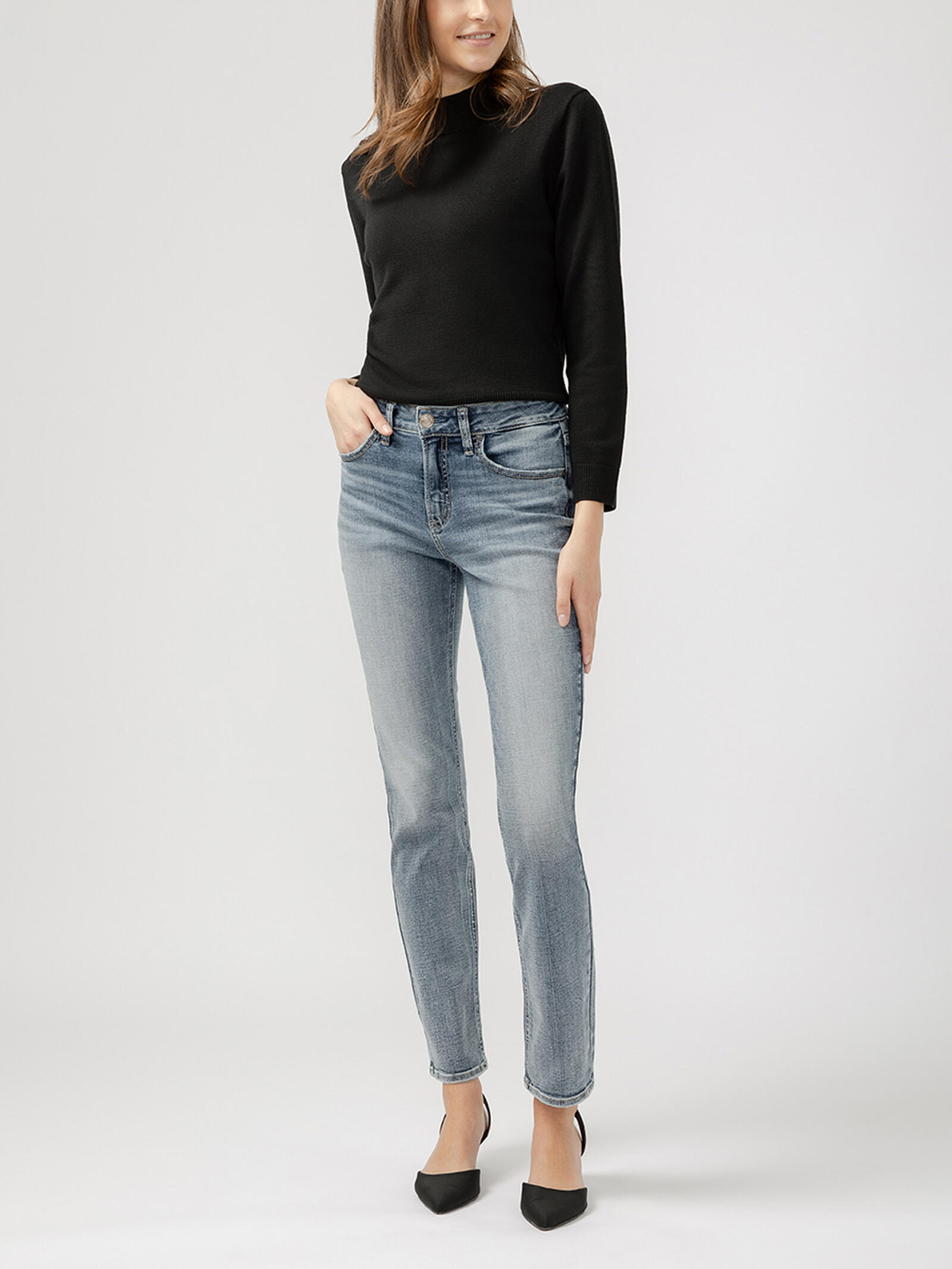 Buy Avery High Rise Straight Leg Jeans for USD 58.00 | Silver Jeans US New