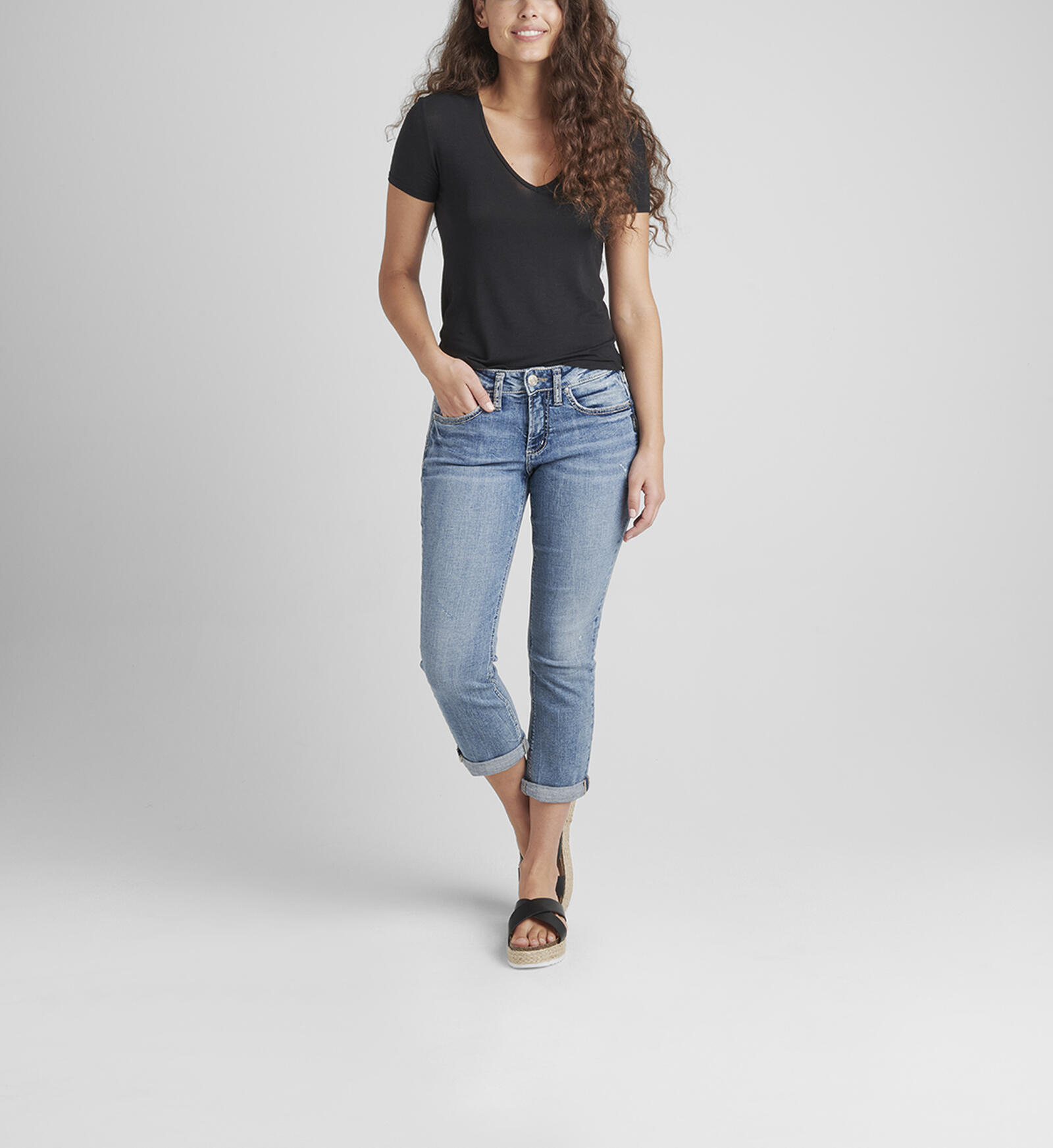Buy Britt Low Rise Capri for USD 78.00 | Silver Jeans US New
