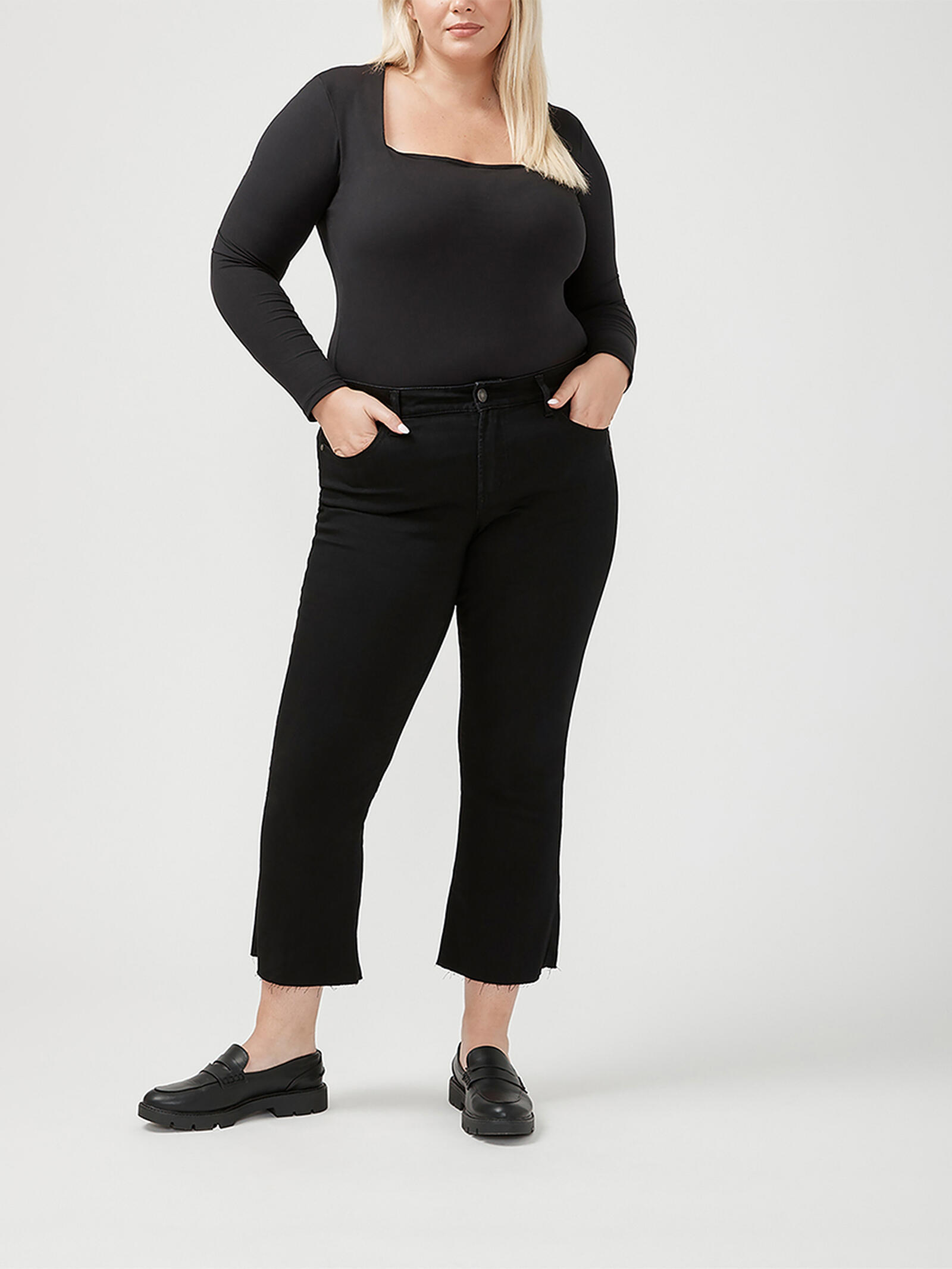 Buy Suki Mid Rise Kick Flare Luxe Stretch Jeans Plus Size for USD 74.00 ...